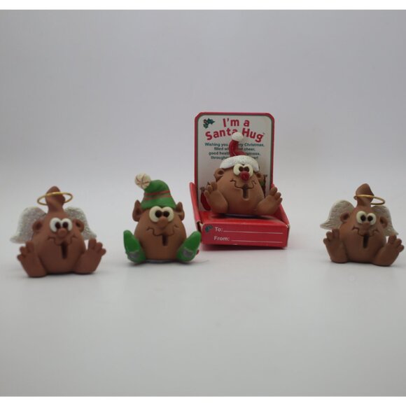 The Hug Factory | Holiday | Four Vintage Im An Angel Santa Elf Hug ...